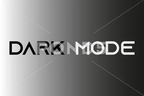 Dark Mode text on black-white gradient background: Royalty Free #230983946