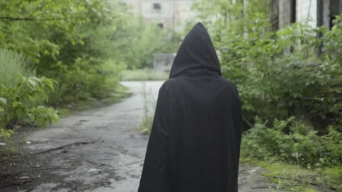 Dark mower from hell, grim reaper close ... | Stock Video | Pond5