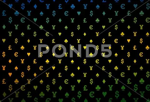 Dark pink vector cover with symbols of gamble.: Royalty Free #222405254