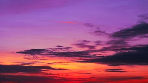 dark purple sunset sky and ray sunlight ... | Stock Video | Pond5