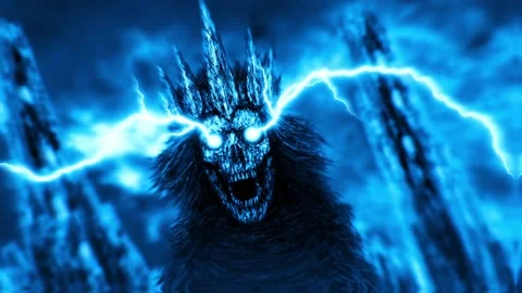 Dark queen with crown. Blue color. 2D an... | Stock Video | Pond5