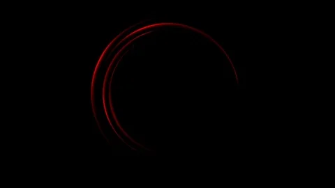 Dark red neon loading waiting rings vide... | Stock Video | Pond5