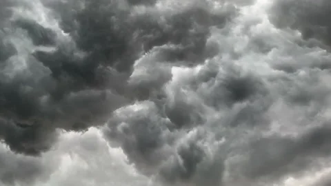 Dark storm clouds background. Scary sky. | Stock Video | Pond5