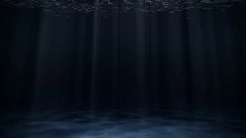 Dark underwater scene. Looped animation. | Stock Video | Pond5