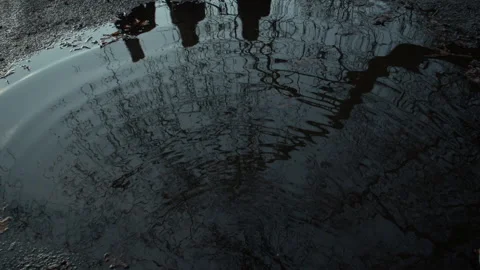 Dark water ripples with reflection of pe... | Stock Video | Pond5