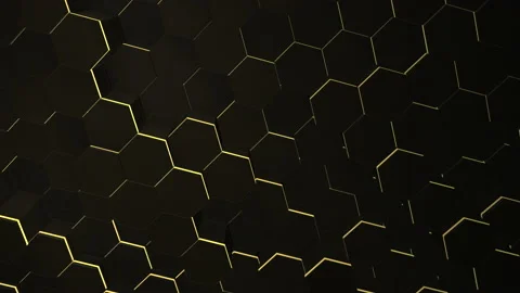 Dark yellow hex grid background | Stock Video | Pond5