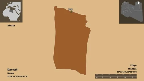 Darnah location. Libya. Solid patterned ... | Stock Video | Pond5
