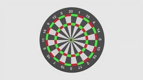 Dartboard Rotating on a Transparent Back... | Stock Video | Pond5