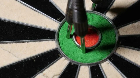 Darts Hitting The Board | Stock Video | Pond5