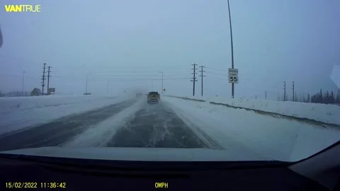 Dash Cam Captures Snowy Crash Scene, Joh... | Stock Video | Pond5