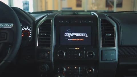 Dash Screen in a Ford F150 Raptor Truck ... | Stock Video | Pond5