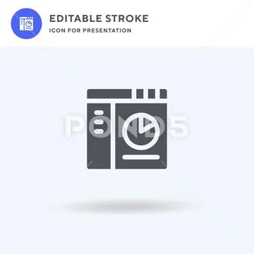 Dashboard icon vector, filled flat sign, solid pictogram isolated on ...