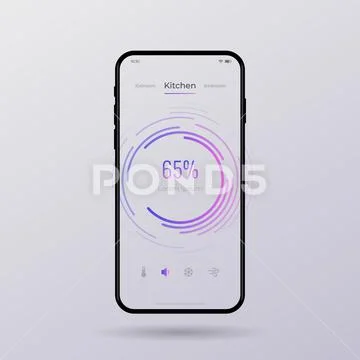 Dashboard UI and UX Kit. Control center design. Temperature control in ...