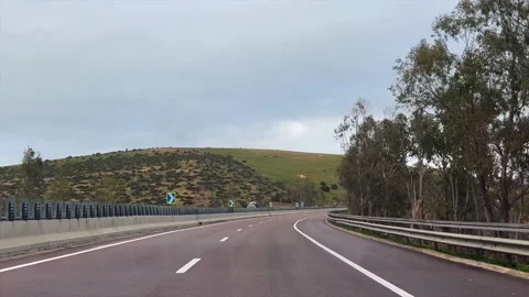 Dashcam view of a car driving on the hig... | Stock Video | Pond5