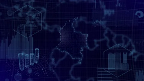 Data analysis GDP Charts of Colombia Cou... | Stock Video | Pond5