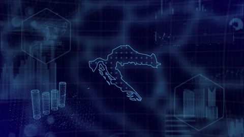 Data analysis GDP Charts of Croatia Coun... | Stock Video | Pond5