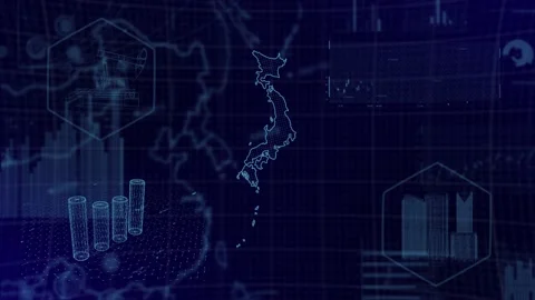 Data analysis GDP Charts of Japan Countr... | Stock Video | Pond5