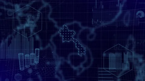 Data analysis GDP Charts of Laos rare Co... | Stock Video | Pond5