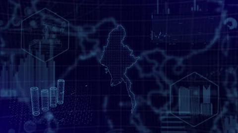 Data analysis GDP Charts of Myanmar\Burm... | Stock Video | Pond5