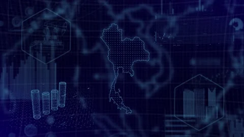 Data analysis GDP Charts of Thailand Cou... | Stock Video | Pond5