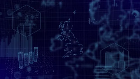 Data analysis GDP Charts of United Kingd... | Stock Video | Pond5