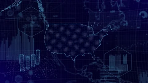 Data analysis GDP Charts of USA Country ... | Stock Video | Pond5