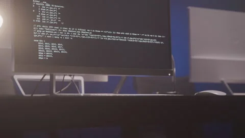 Data Analysis Scrolling Down a Computer ... | Stock Video | Pond5