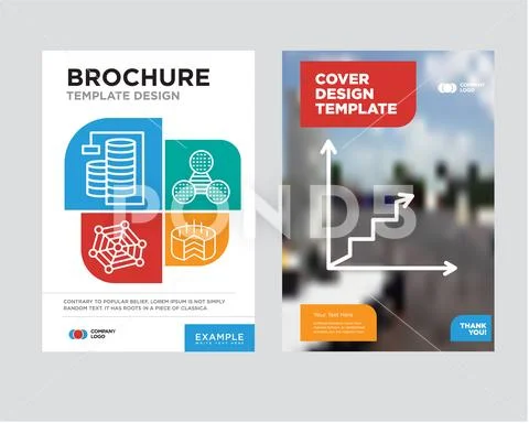 Data analytics ascending brochure flyer design template: Royalty Free ...