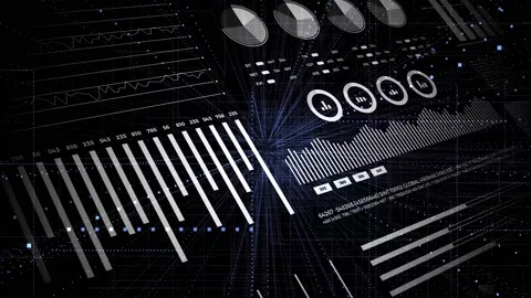 Data and report statistics, animation wi... | Stock Video | Pond5