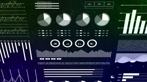 Data and report statistics, animation wi... | Stock Video | Pond5