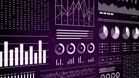 Data and report statistics, animation wi... | Stock Video | Pond5
