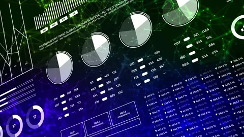 Data and report statistics, animation wi... | Stock Video | Pond5