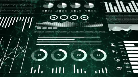 Data and report statistics, animation wi... | Stock Video | Pond5