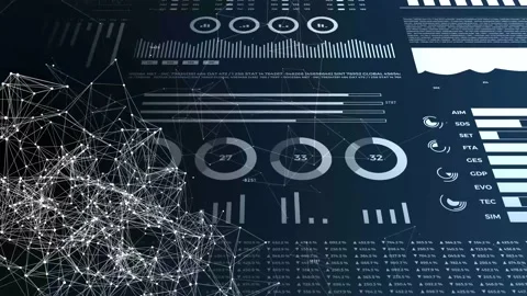 Data and report statistics, animation wi... | Stock Video | Pond5