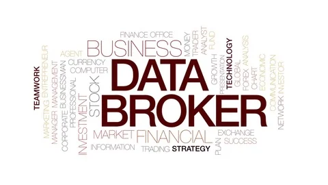 Data broker animated word cloud, text de... | Stock Video | Pond5