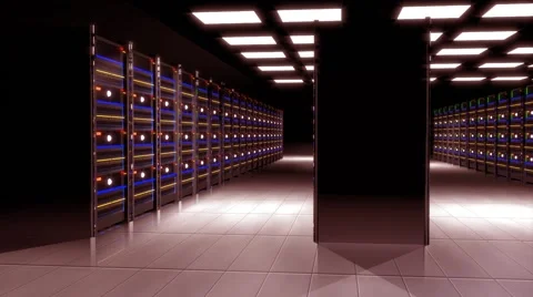 Data Center, Animation of rack servers i... | Stock Video | Pond5