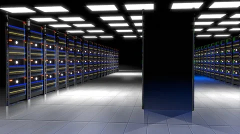 Data Center, Animation of rack servers i... | Stock Video | Pond5