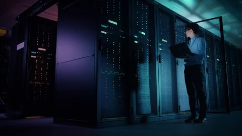 Data Center Maintenance Stock Video Footage | Royalty Free Data Center ...