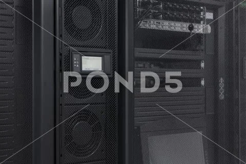 Data Center With Multiple Rows of Fully Operational Server Racks ...