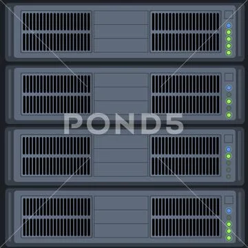 Data center server rack. Cloud computing infrastructure.: Royalty Free #135116134