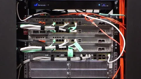 data center server rack network cable | Stock Video | Pond5