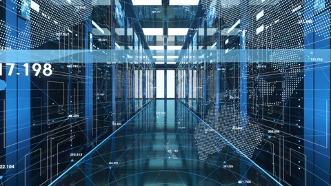 Data centers and cloud computing, 3d ren... | Stock Video | Pond5