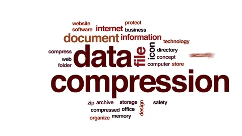Data compression animated word cloud, te... | Stock Video | Pond5