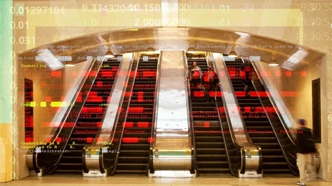 data computer code technology metro tran... | Stock Video | Pond5