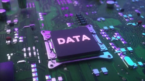 Data concept. Microprocessor Chip Connec... | Stock Video | Pond5