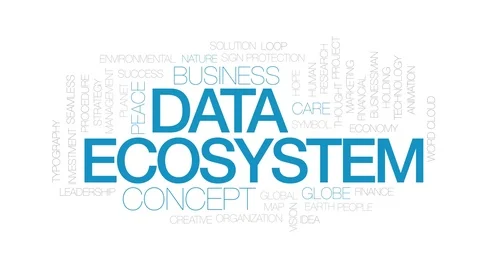 Data ecosystem animated word cloud. Kine... | Stock Video | Pond5