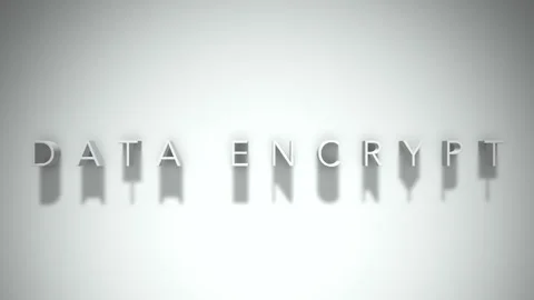 data encrypt 3D title animation white te... | Stock Video | Pond5