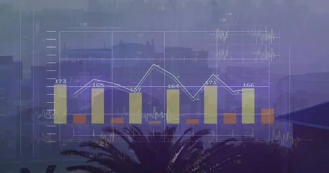 On data feed arrival, chart bars sliding... | Stock Video | Pond5