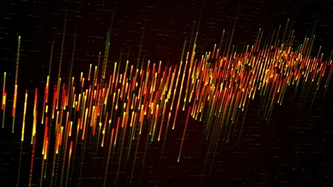 Data flow with wave analysis on dark bac... | Stock Video | Pond5