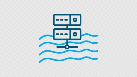 Data lake animated icon | Stock Video | Pond5